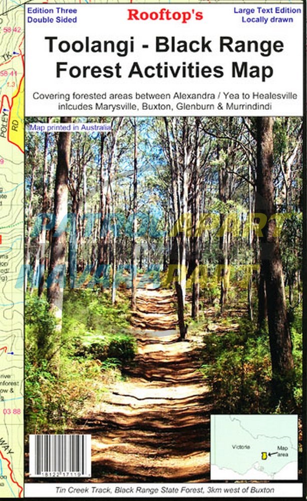 Toolangi - Black Range Forest Activities Map 3rd Edition - Rooftop